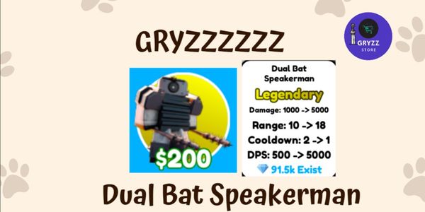 Buy Item ( Legendary ) Dual Bat Speakerman - Toilet Tower Defense RBL ...
