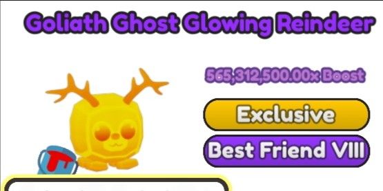 Buy Item Goliath Ghost Glowing Reindeer ( 565m Boost + Best Friend 8 ...