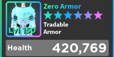 Buy Item World Zero - Zero Armor (Tier SSS) (Glass) RBL 2670873 | itemku