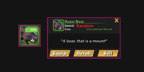 Buy Item Razor Boar (Mount) - Swordburst 3 RBL 2674608 | itemku
