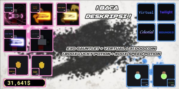 Buy Account Sol's RNG | EXO GAUNTLET + VIRTUAL + TWILIGHT + 31,000 ...