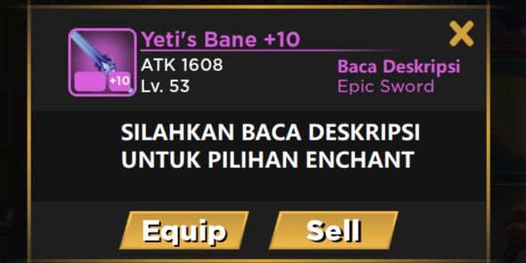 Buy Item Swordburst 3 - Sword Yeti's Bane +10 (Enchant Choice Read ...