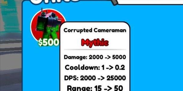 Beli Cameraman Corrupted Cameraman (Mythic) - Toilet Tower Defense ...