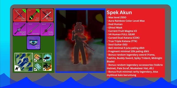 Buy Account Bloxfruit Account Max Level Race Human V4 Full Gear - CDK ...