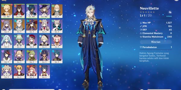 Beli Akun 5 SSR, Neuvillette Sign, Xq CMAX Genshin Impact Terlengkap ...