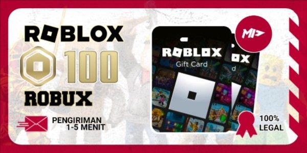 Beli Robux Game Card 100 Robux Roblox Terlengkap dan Termurah September ...