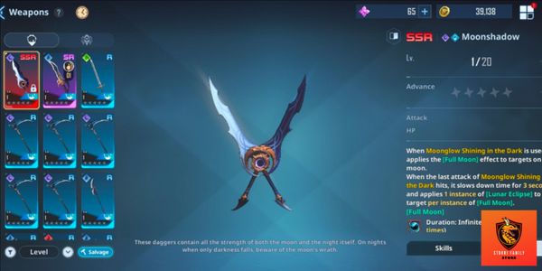 Buy Account STARTER SOLO LEVELING WEAPON MoonShadow Solo Leveling:Arise ...