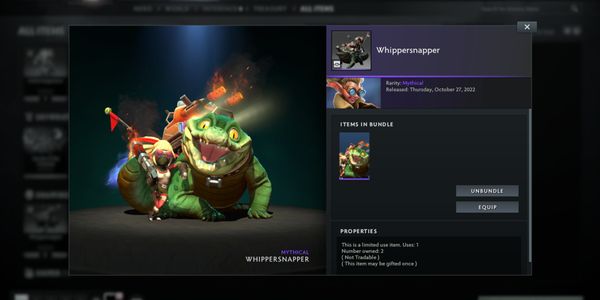 Buy Item Gift Whippersnapper (Snapfire Set) Collector Cache TI11 Dota 2 ...