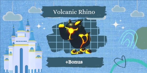 Buy Pet Volcanic Rhino Adopt Me Fire Dimension Event 2024 + Bonus Adopt ...
