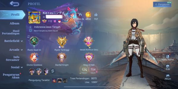 Buy Account Sultan Skin Account 704, 7 Legend Skins, 22 Collector, JJK ...