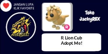 Buy Pet R Lion Cub Adopt Me Trading Hub 2774377 | itemku