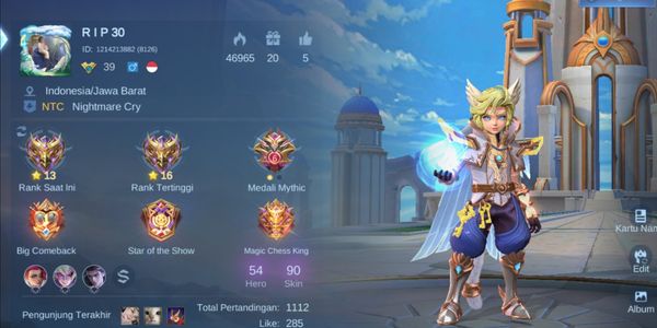 Buy Account Mobile Legends accounts for Harith Lightborn, Tigreal ...