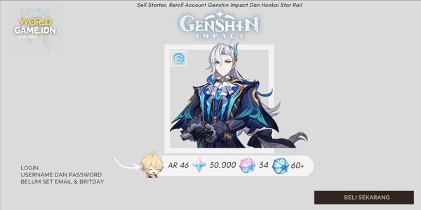 Buy Account [Asia] Limited Roll Neuvillette 30-31k Primogem AR 46 IF 34 ...