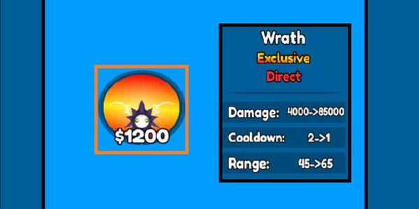 Buy Item Wrath - Pal Tower Defense Roblox 2772504 | itemku