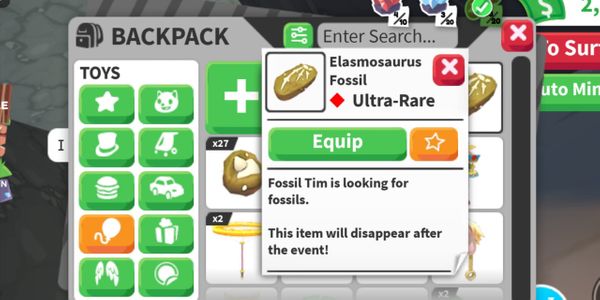 Beli Item Elasmosaurus Fossil - adopt me Adopt Me Roblox Trading Hub ...