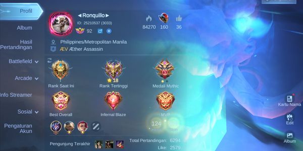 Beli Akun PROMO SPESIAL Akun Mobile Legends Hero124 Skin281 17Epic ...