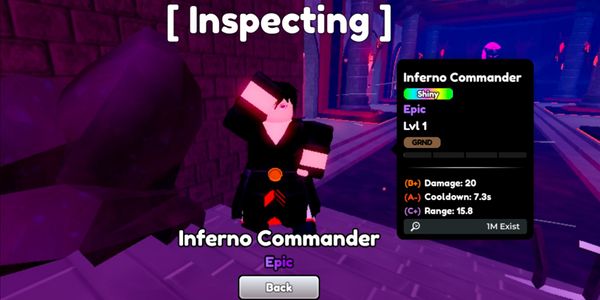 Beli Unit Shiny Inferno Commander - Anime Defenders Anime Defenders ...