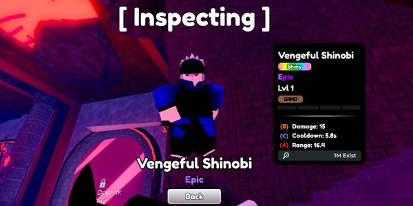 Beli Unit Shiny Vengeful Shinobi - Anime Defenders Anime Defenders ...