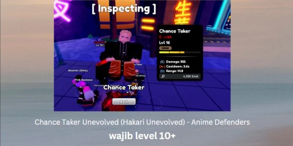 Buy Unit Chance Taker Unevolved (Hakari Unevolved) - Anime Defenders ...