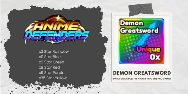 Buy Item Demon Greatsword - Anime Defenders Anime Defenders Roblox ...