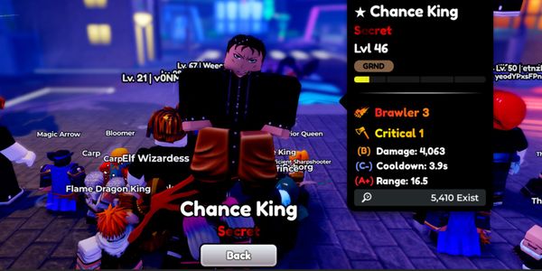 Buy Unit chance king (SECRET) EVO | Anime Defenders Simulator Anime ...