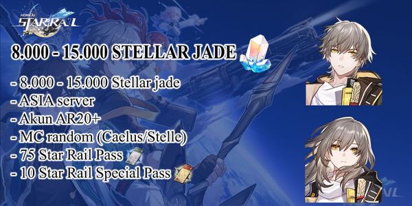 Buy Account [Asia/AR20+] Akun 8000-15000 Stellar Jade/75 Star Rail Pass/10 Star Rail Special ...