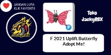 Buy Pet F 2021 Uplift Butterfly Adopt Me Roblox Trading Hub 2827561 ...