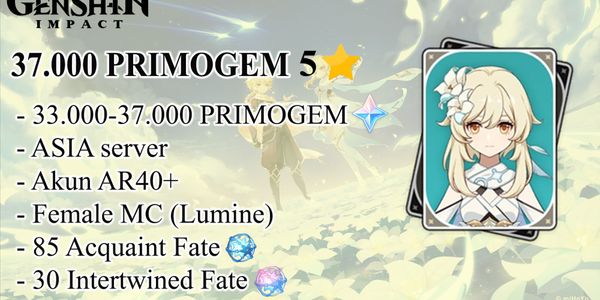 Beli Akun [Asia/AR40+] Akun 33000 - 37000 Primogem/Female MC/85 ...