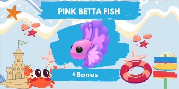 Beli Pet Pink Betta Fish Summer State Fair 2024 + Bonus Adopt Me ...