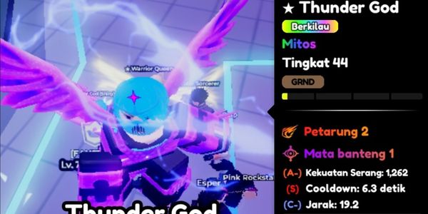 Beli Unit Shiny Thunder God evo (Double Trait) -Anime Defenders Anime ...