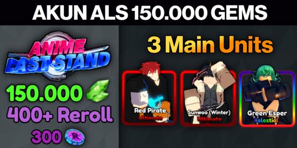Buy Account Anime Last Stand Account 150,000 Emeralds + Unit type 1 ...