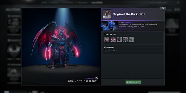 Beli Item Gift Origin of the Dark Oath (Bundle Night Stalker Collector ...