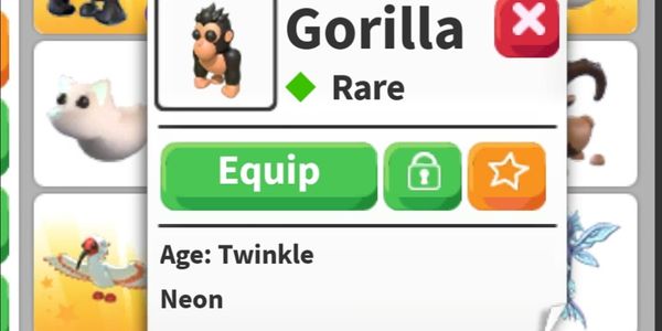 Buy Pet Neon Gorilla Adopt Me Roblox Trading Hub 2847397 | itemku