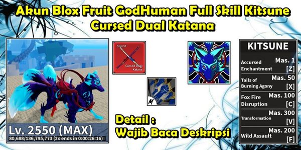 Buy Account Blox Fruit Account Max Level GodHuman Cursed Dual Katana ...