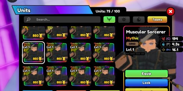 Beli Unit Muscular Sorcerer -Anime Defender Anime Defenders Roblox ...