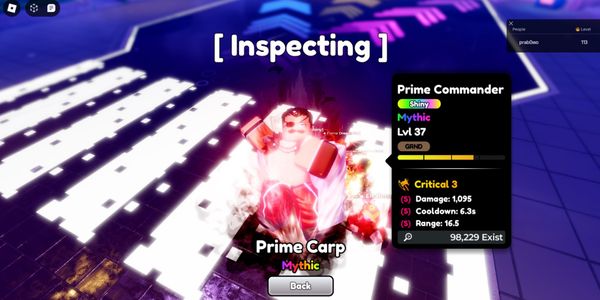 Beli Unit SHINY PRIME COMMANDER EVO - ANIME DEFENDER Anime Defenders ...