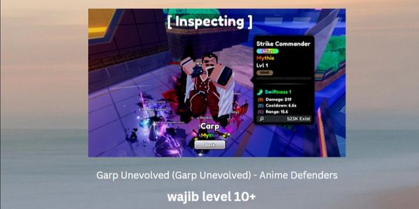 Beli Unit Carp Unevolved (Garp Unevolved) - Anime Defenders Anime ...
