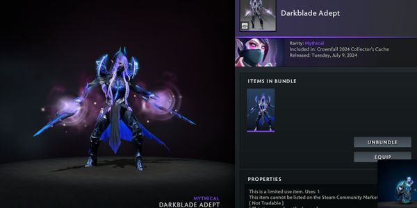 Buy Item Gift Darkblade Adept (Templar Assassin Set) Collector Cache 2024 Crownfall Dota 2 ...