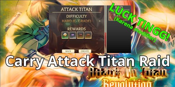 Buy Item Carry Raid Attack Titan Hard | Attack On Titan Revolution ...