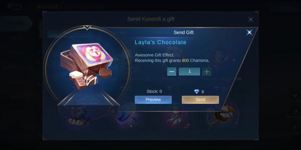 Buy Gift Item Layla's Chocolate Mobile Legends 2867543 | itemku