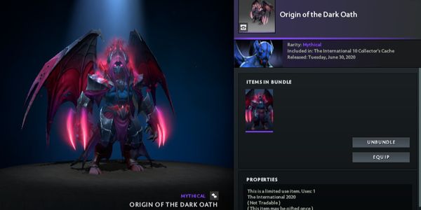 Beli Item Gift Origin of the Dark Oath (Bundle Night Stalker Collector ...