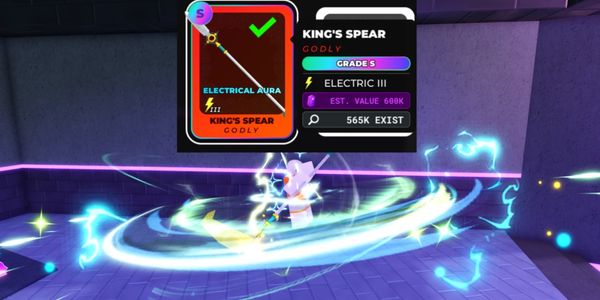 Beli Sword Grade S King's Spear Electric 3 + Free Electrical Aura Death ...