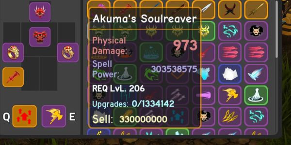 Buy Item DUNGEON QUEST | Akuma's Soulreaver pot 316.8 Roblox 2873480 ...