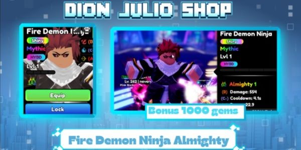 Buy Unit Shiny Fire Demon Ninja - Almighty (Unevo) Anime Defenders ...