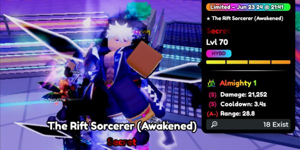 Beli Unit The Rift Sorcerer (GOJO) (Awakening) Almighty Anime Defenders ...