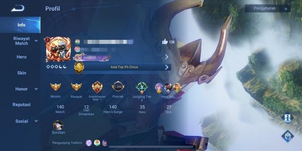 Buy Account Akun HOK Grandmaster + Skin Legend 2 + Starstone 30K Honor ...