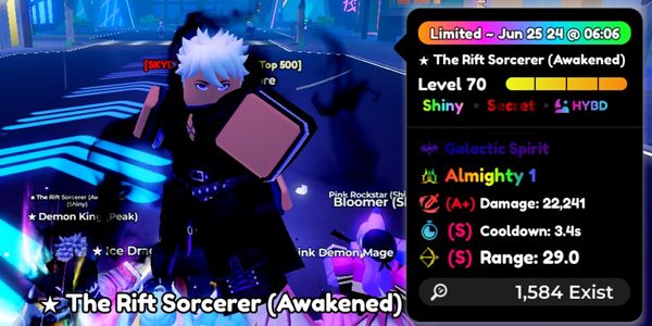 Buy Unit Shiny The Rift Sorcerer Almighty ( Good Stats ) Anime ...
