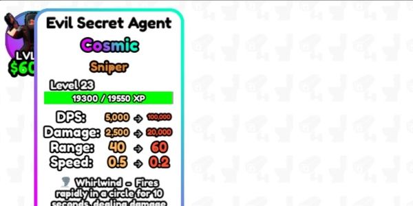 Beli Others [ Cosmic ] Evil Secret Agent Sniper - Skibidi Tower Defense ...