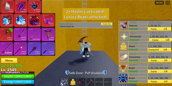 Buy Account Akun 6 Perm Kitsu Leo Dough & 2 Gamepass v4 Shark Blox ...