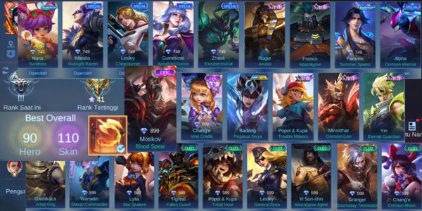 Beli Akun Akun Sultan #Emblem Allmax ((90 • 110)) Mobile Legends ...